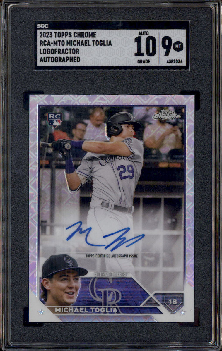 2023 Topps Chrome Logofractor Rookie Autograph Michael Toglia RC Auto – Burbank Cards