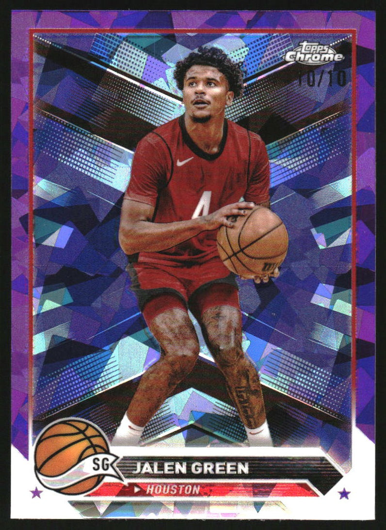 2023-24 Topps Chrome Sapphire Purple Refractors #37 Jalen Green /10 ...