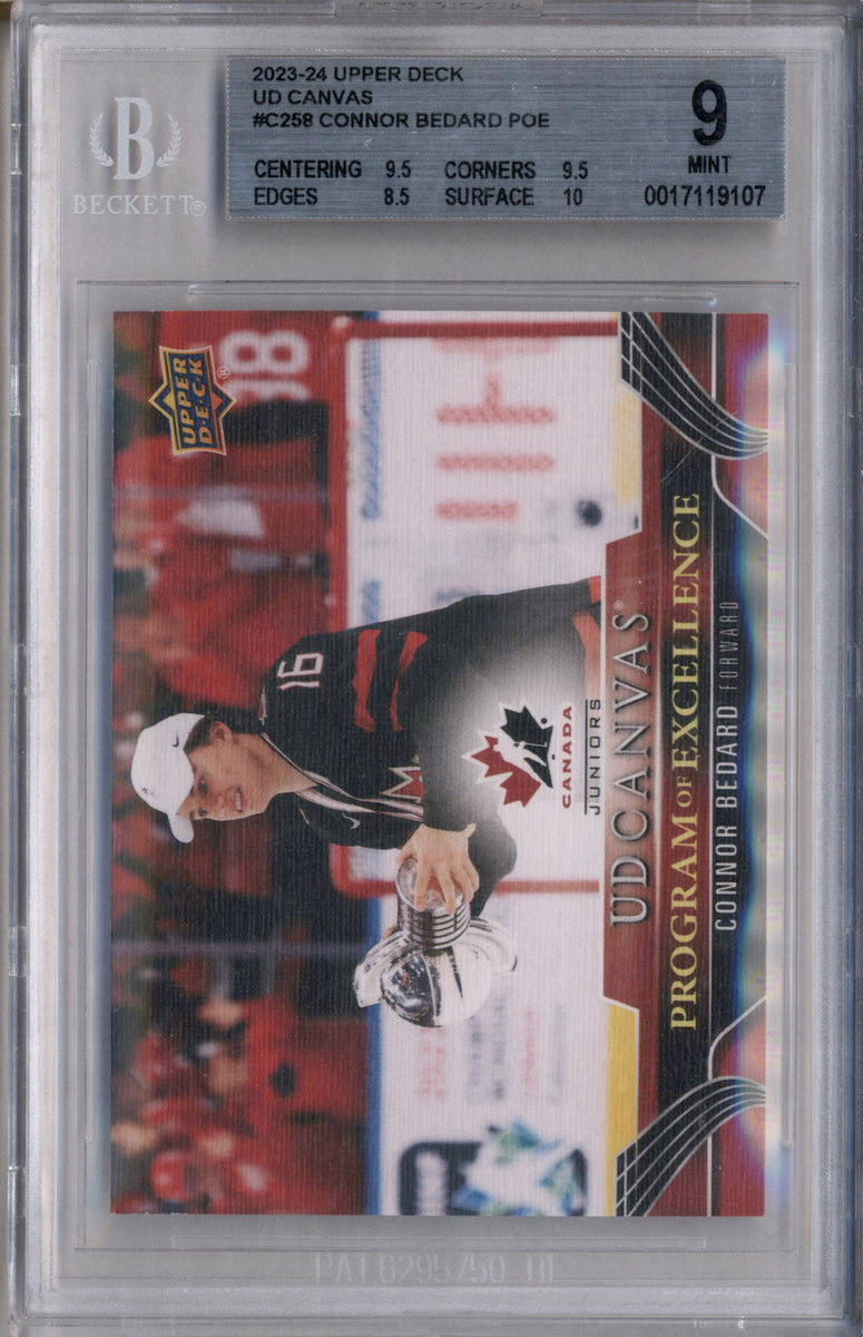 2023 Upper Deck UD Canvas #C258 Connor Bedard RC Rookie BGS 9 – Burbank ...