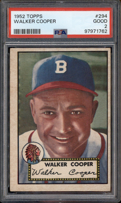 1952 Topps #294 Walker Cooper PSA 2 – Burbank Cards