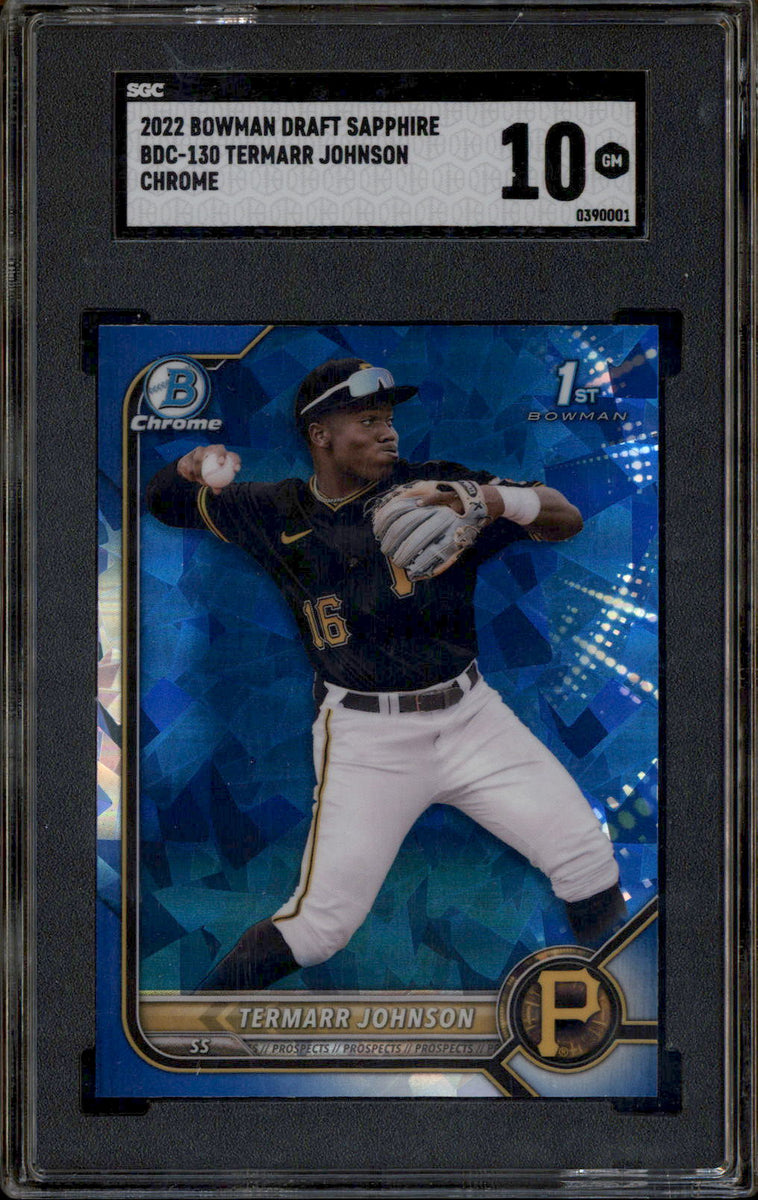 2022 Bowman Chrome Draft Sapphire #BDC130 Termarr Johnson RC Rookie SG ...