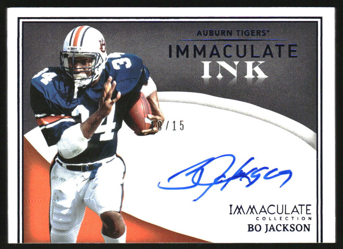 2022 Immaculate Collection Collegiate Ink Blue Bo Jackson Autograph Au ...