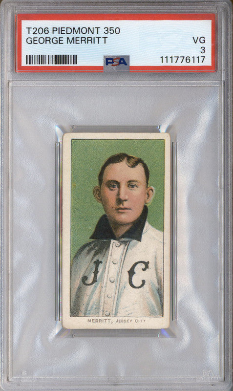 T206 Piedmont 350 George Merritt PSA 3 – Burbank Cards
