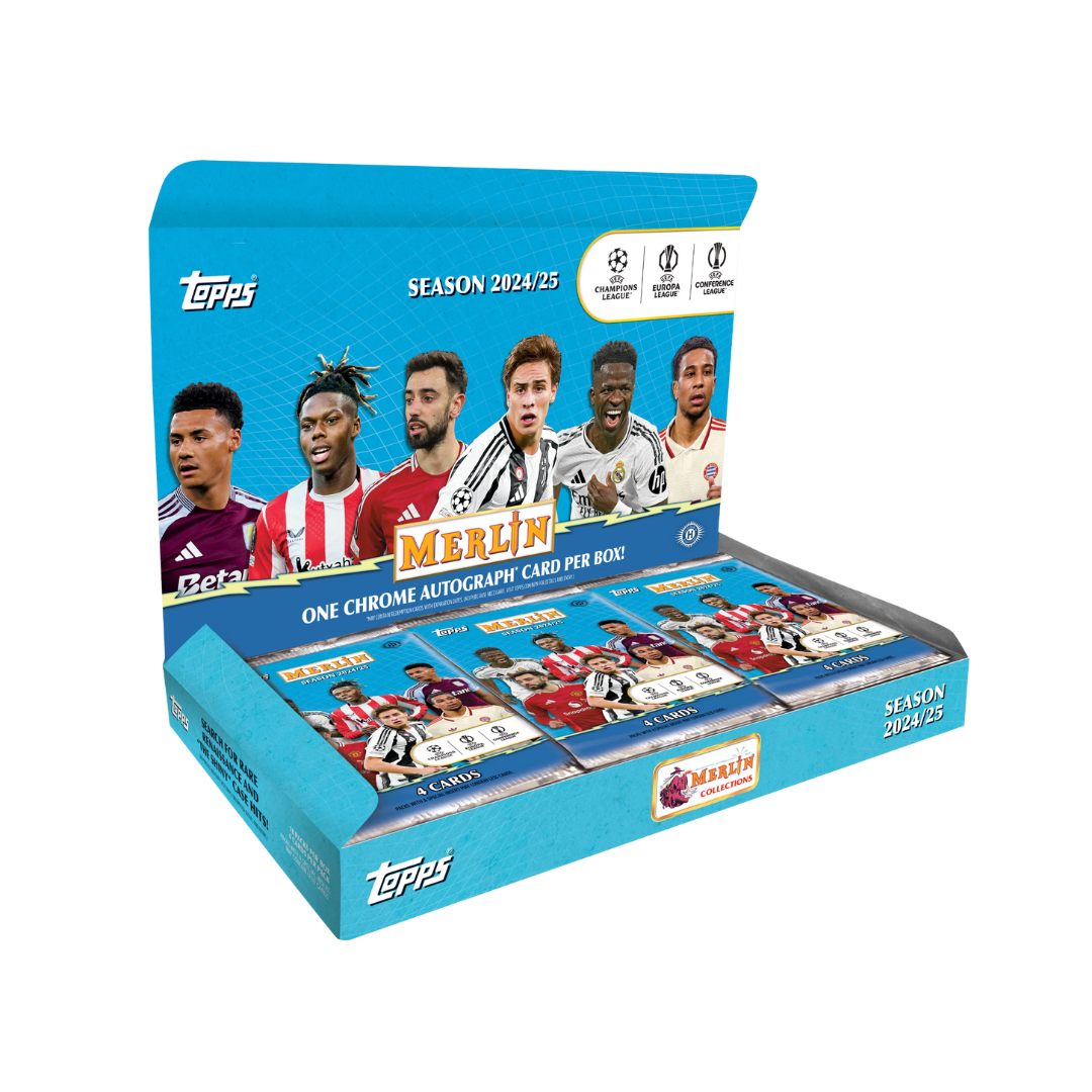 2024-25 Topps UEFA Club Competitions Merlin Chrome Soccer Hobby Box ...