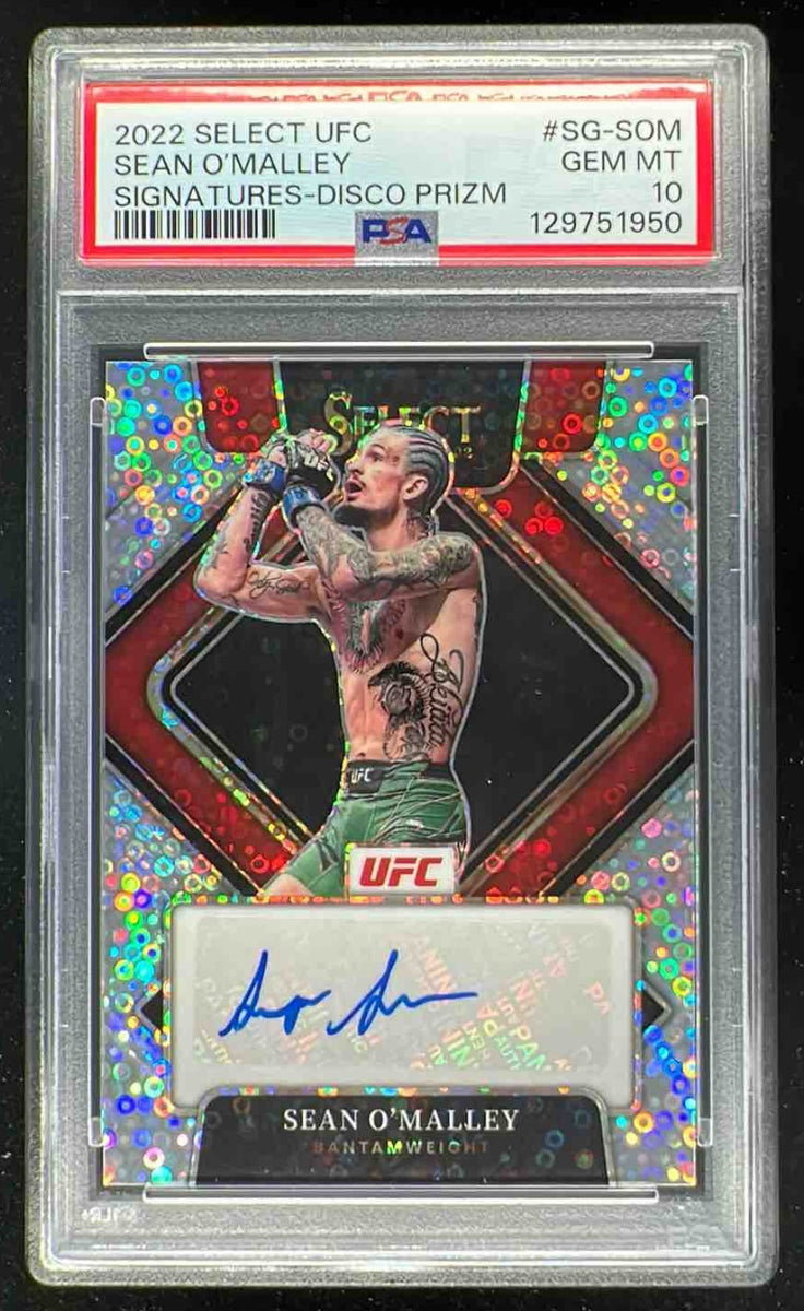 2022 Panini Select UFC Signatures Disco Prizms #SG-SOM Sean O'Malley A ...