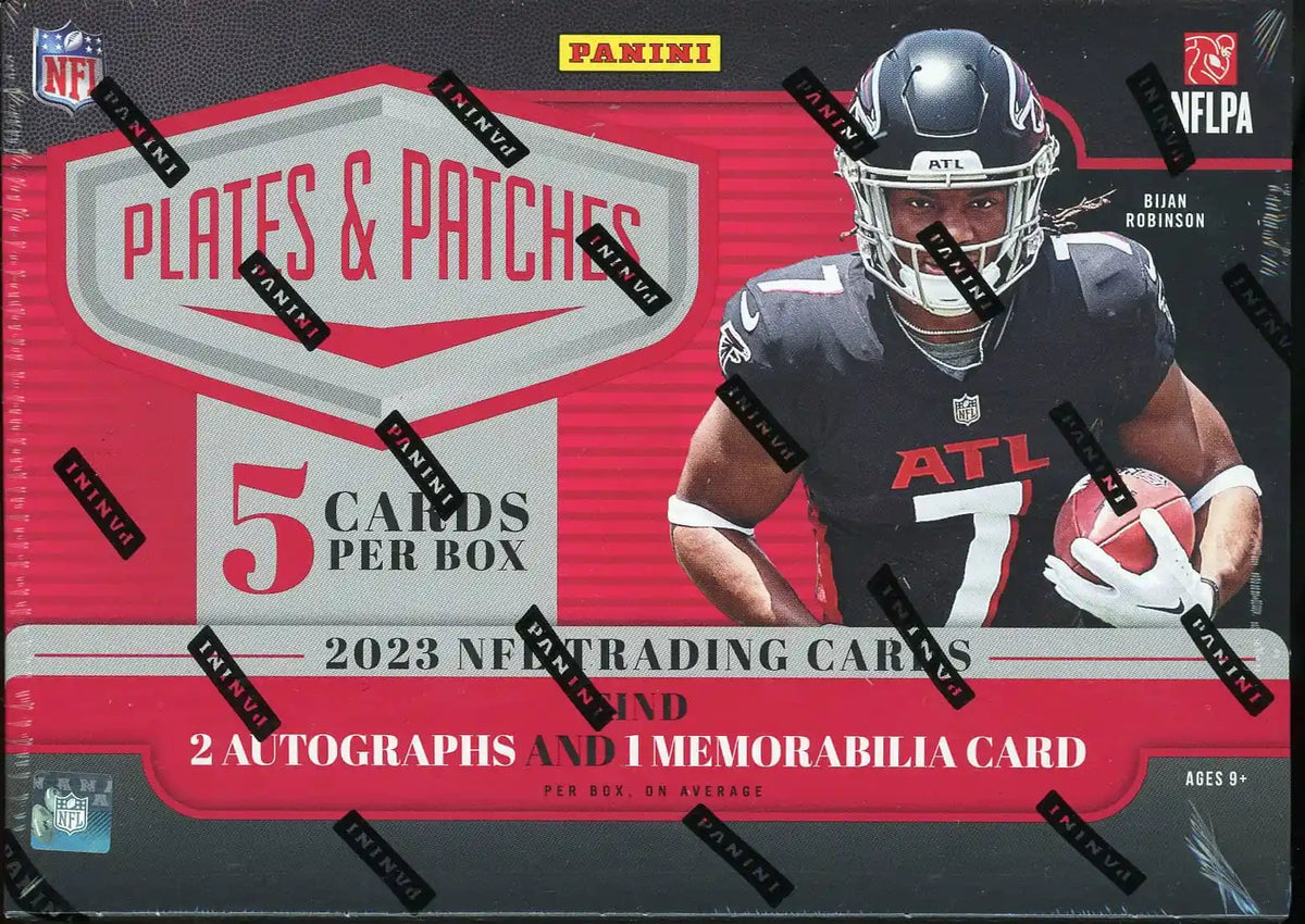 2023 Panini Plates & Patches Football Hobby Box – Burbank Cards